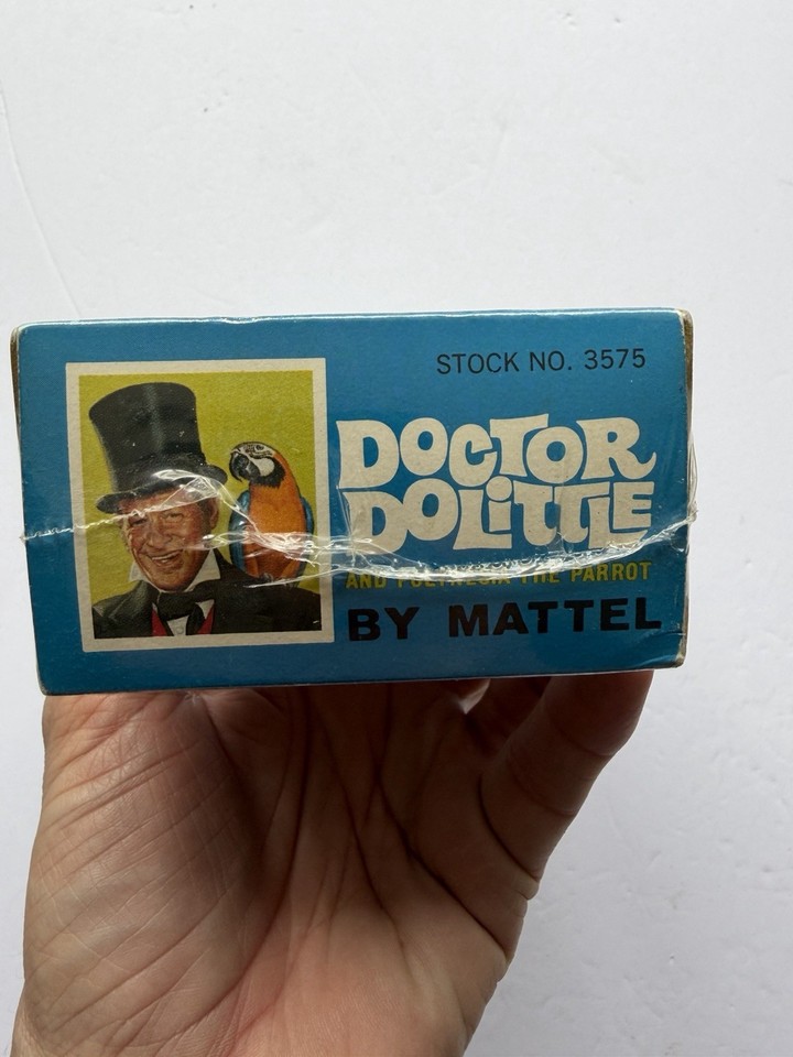 1967 MATTEL DOCTOR DOLITTLE FACTORY SEALED 3575 POLYNESIA PARROT, RARE ...