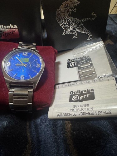 Onitsuka Tiger Analog Watch Blue Limited Edition Seiko Design Stainless ...