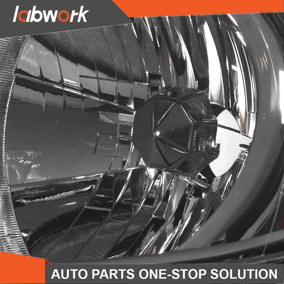 Labwork Headlights For Honda CR-V 2012-2014 Halogen Black Housing Set ...