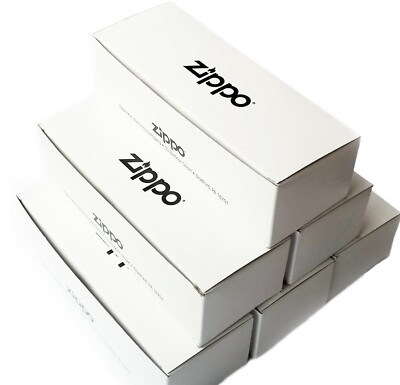 LOT OF 6 Zippo Empty White Shipping Storage Boxes for Individual Zippo ...