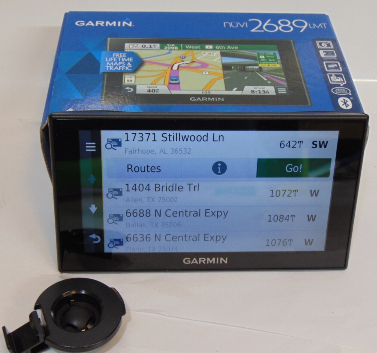 Garmin Nuvi GPS Navigation System Black 2689 LMT Tested Works GPS Unit ...
