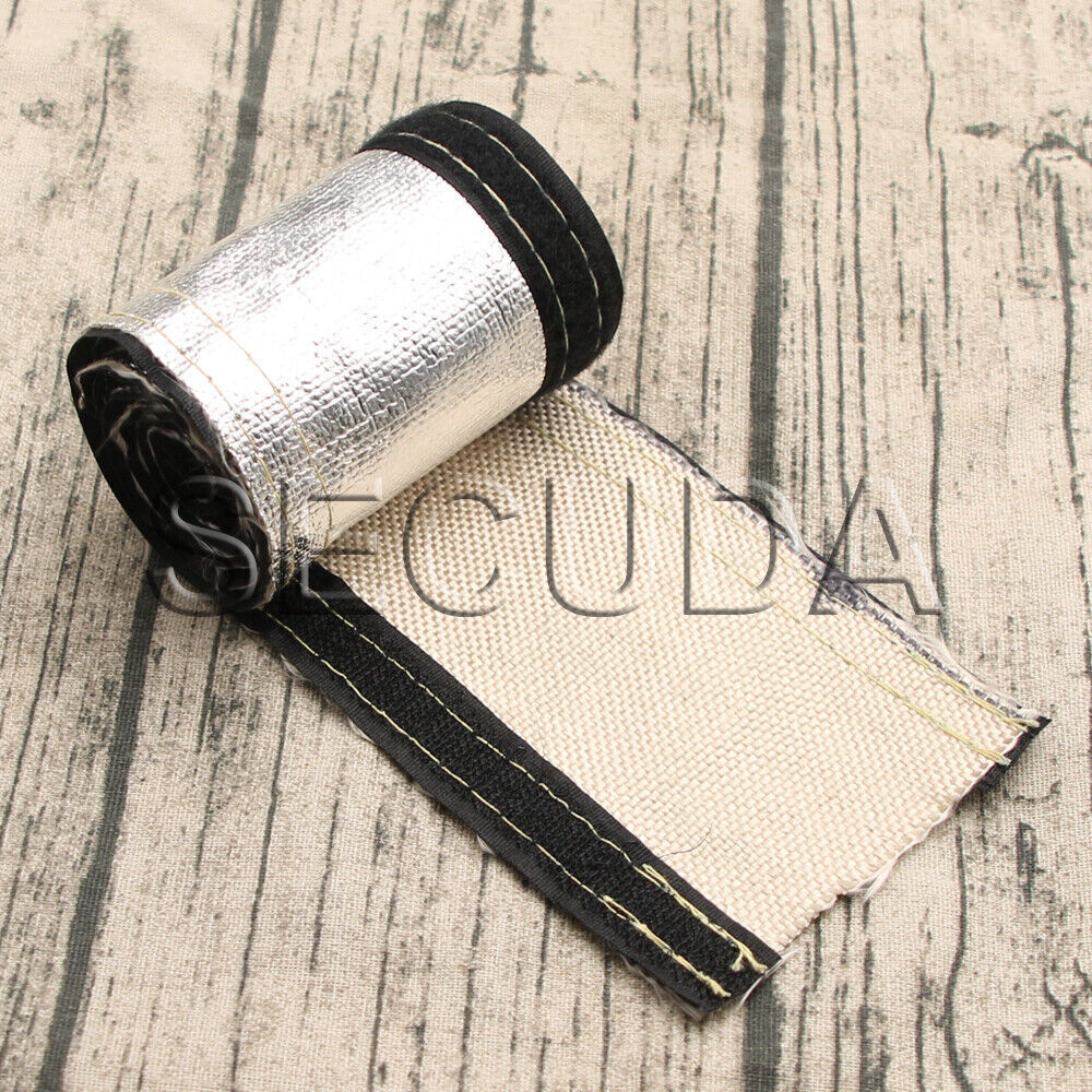 Aluminized Metallic Heat Shield Sleeve Insulated Wire Hose Cover Loom ...