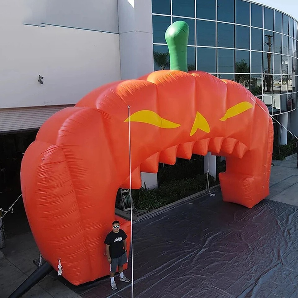 Giant Pumpkin Inflatable Halloween Arch Ominous Inflatable Archway For ...