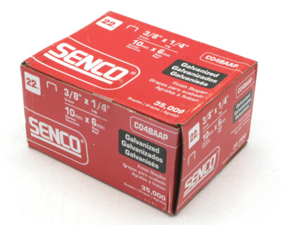 Senco C04BAAP 22 GA. 3/8″ Crown Fine Wire Staples, 35000pc | eBay
