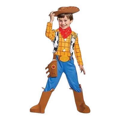 Toy Story Woody Boys Size M (8) Costume Disney Cowboy Hat Badge ...