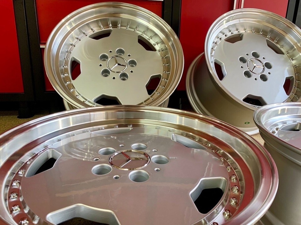 18 INCH RARE MERCEDES RIMS WHEELS DEEP DISH 18/8 124 e320 cabriolet AMG ...