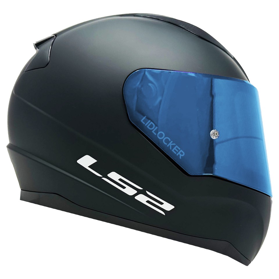 LS2 FF353 MATT BLACK FULL FACE MOTORCYCLE CRASH HELMET WITH COLOURED ...