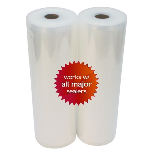 TWO 11" x 50' Universal Embossed Vacuum Seal Rolls - Free Ship in USA ...