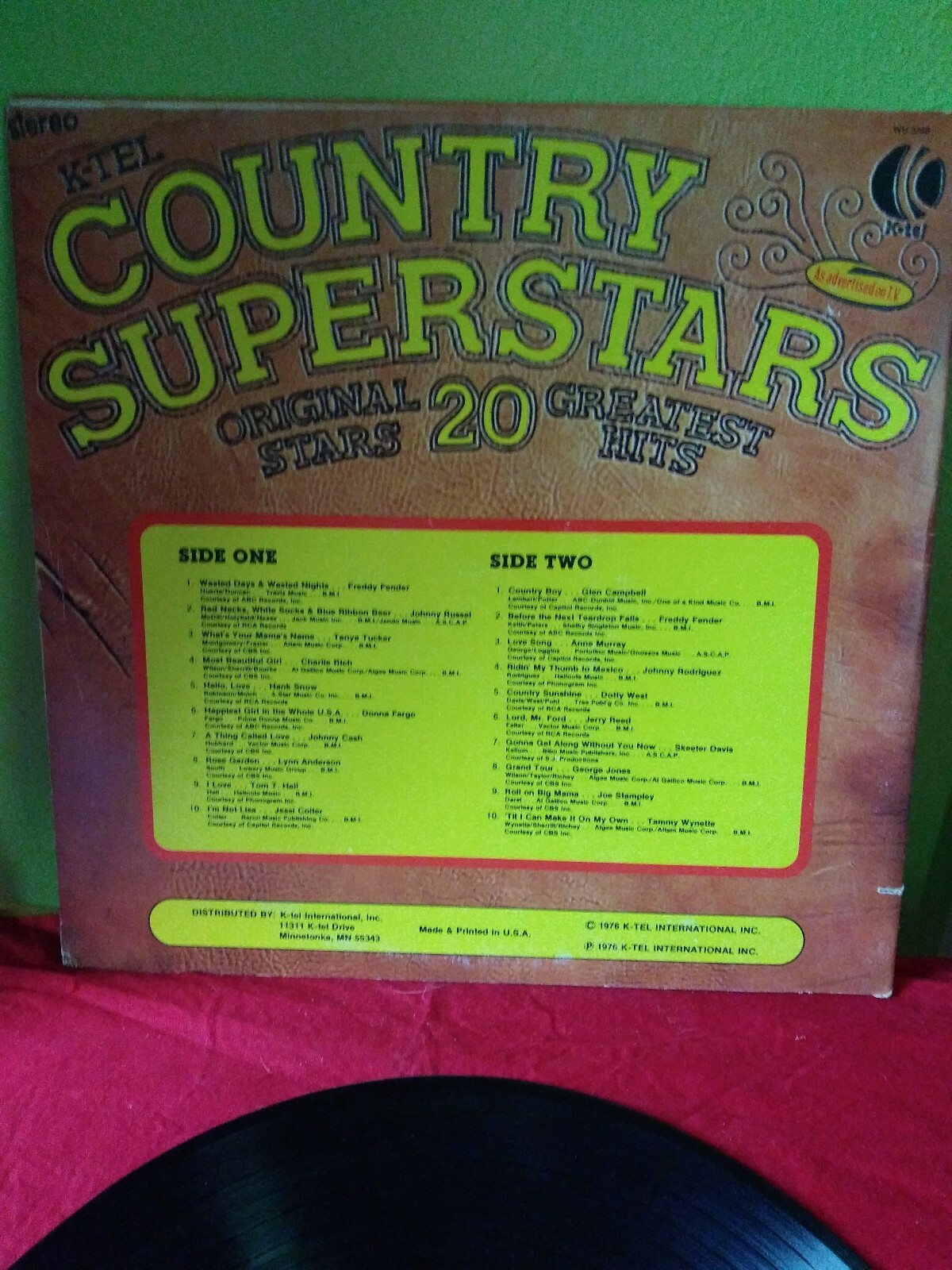 Vintage K-Tel "Country Superstars" Vinyl Album #WU 3340 | eBay