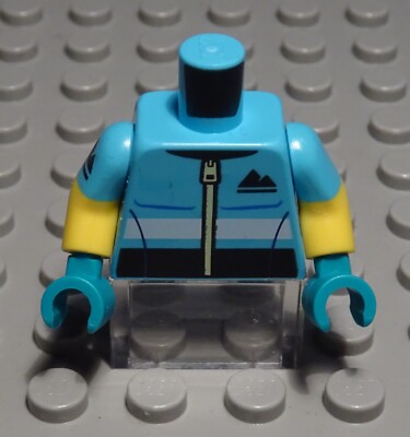 Lego Figure Accessory Top Torso Turquoise With Decor | eBay UK