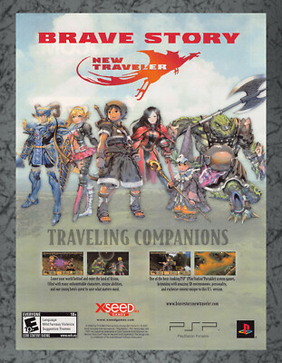 Brave Story New Traveler Sony PSP Print Ad Vintage Art A 2007 | eBay