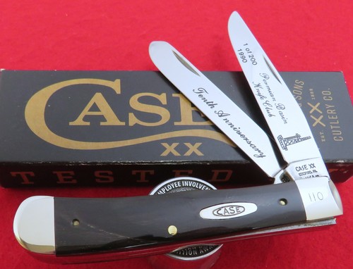 Case XX BUFFALO HORN Trapper Knife 1990 Permian Basin Club TEXAS Mint ...