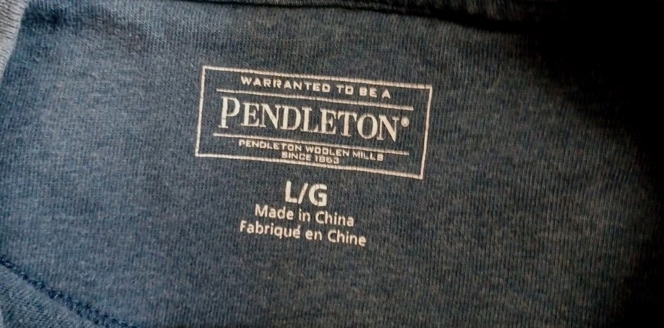 2 Pendleton Pocket T Shirts Blue Red Short Sleeve Crew Neck Mens Size ...