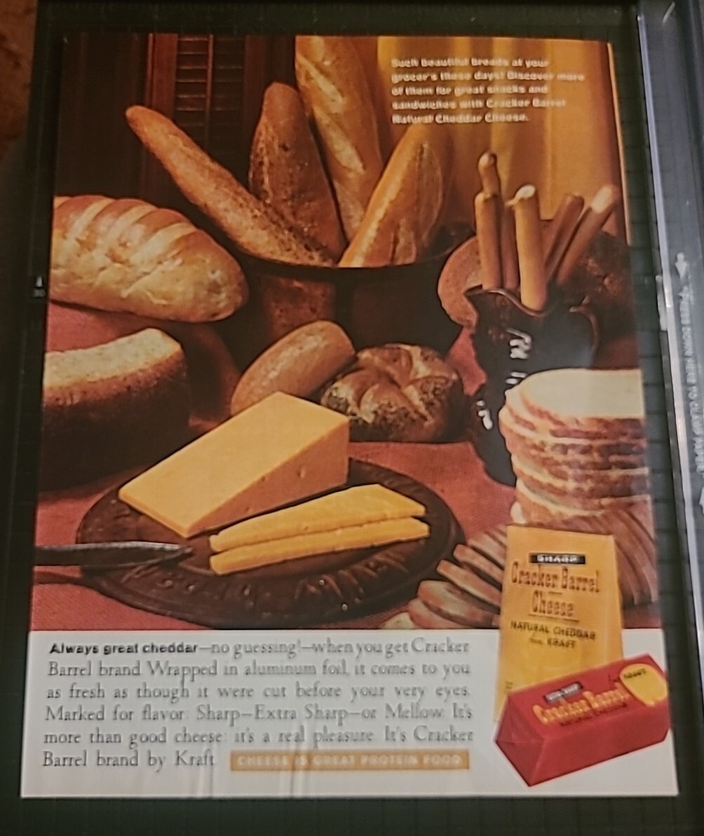 Cracker Barrel Cheese Print Ad Advertisement 1962 10x13 | eBay