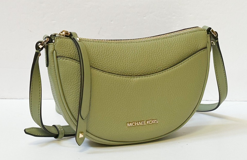 MICHAEL KORS DOVER SMALL MINI HALF MOON CROSSBODY LEATHER BAG | eBay