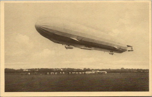 Luftschiff Zeppelin Over Crowd German Airship Postcard D113 | eBay