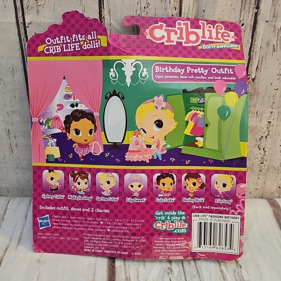 Baby Alive Crib Life Birthday Pretty Outfit Dress Shoes Charms Hasbro ...