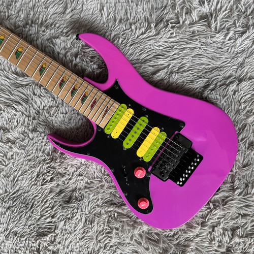 Left Handed 7 String Purple Jem Electric Guitar Solid Body HSH Pickups ...