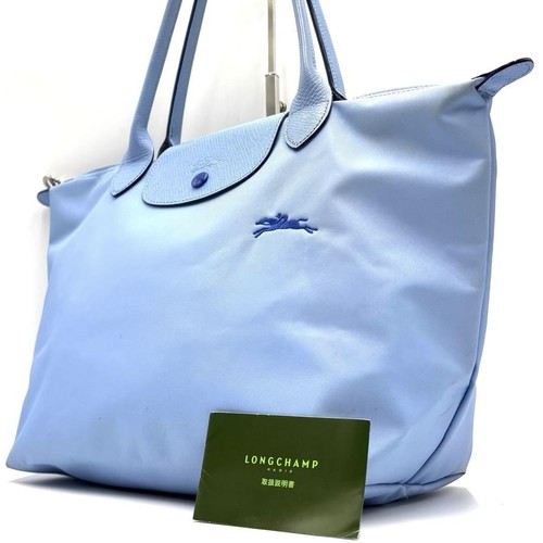 [Imperfect] LONGCHAMP Le Pliage Light Blue Tote Bag | eBay