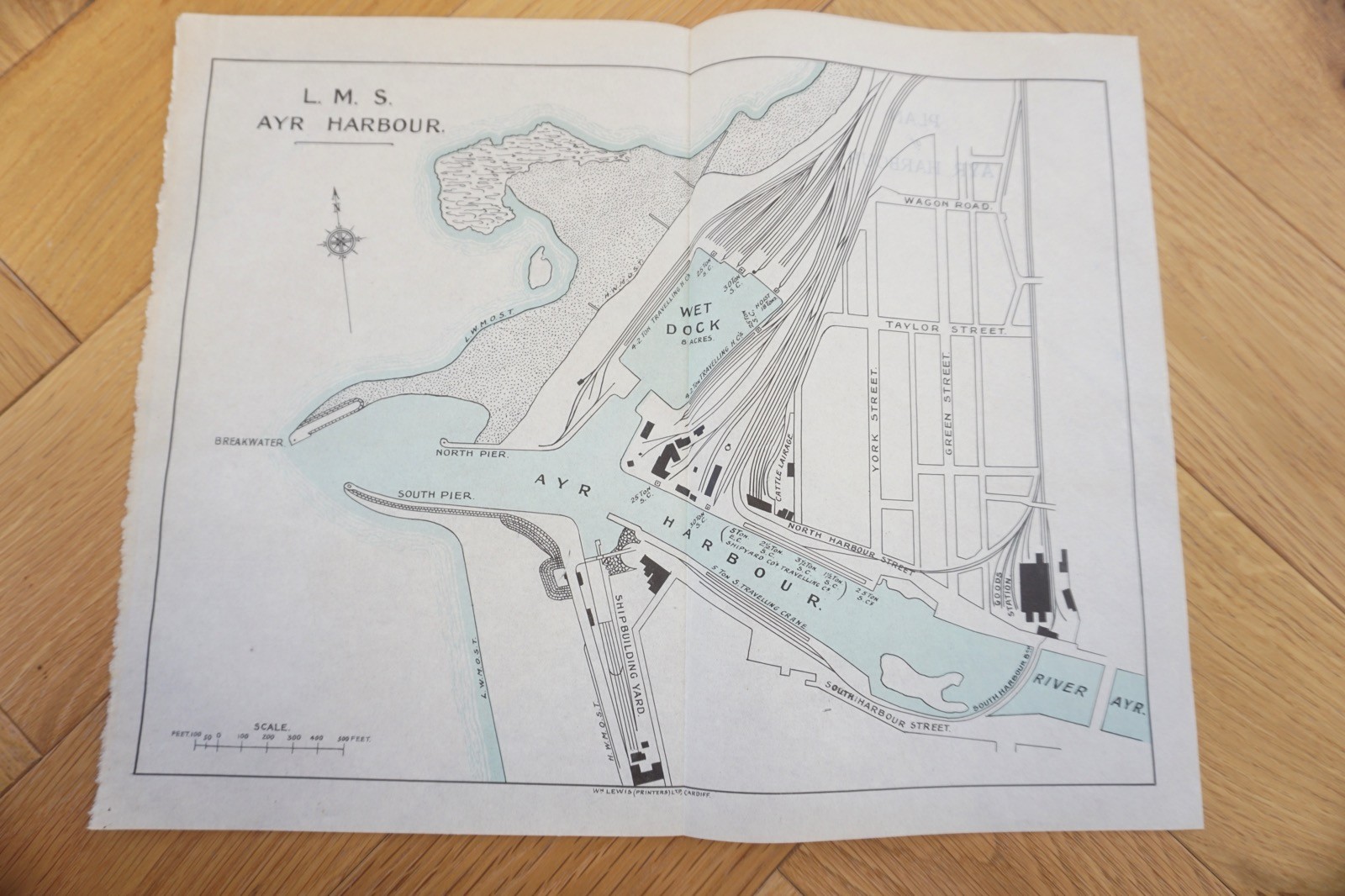 1932 Ayr Harbour LMS Port Railway Map | eBay UK