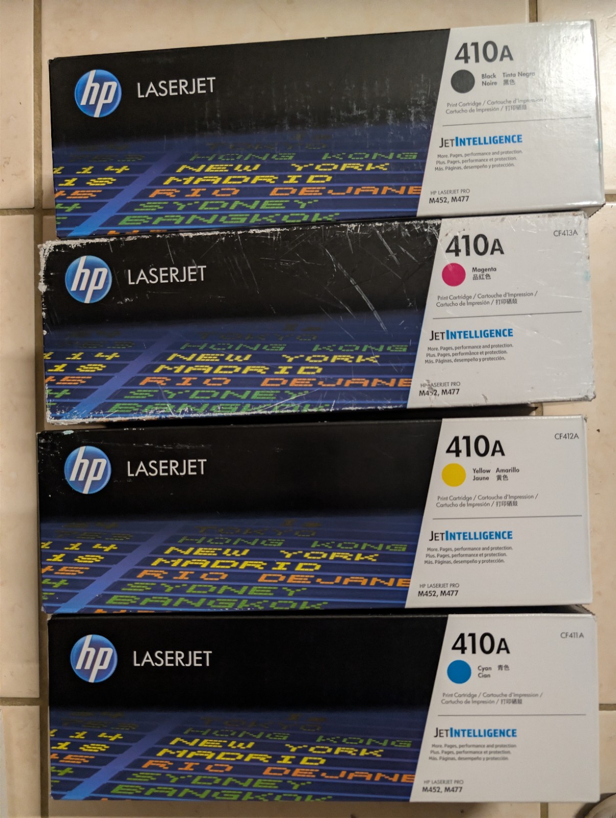 HP 410A Toner Set 4-Pack CF410A CF411A CF412A CF413A for LaserJet Pro ...