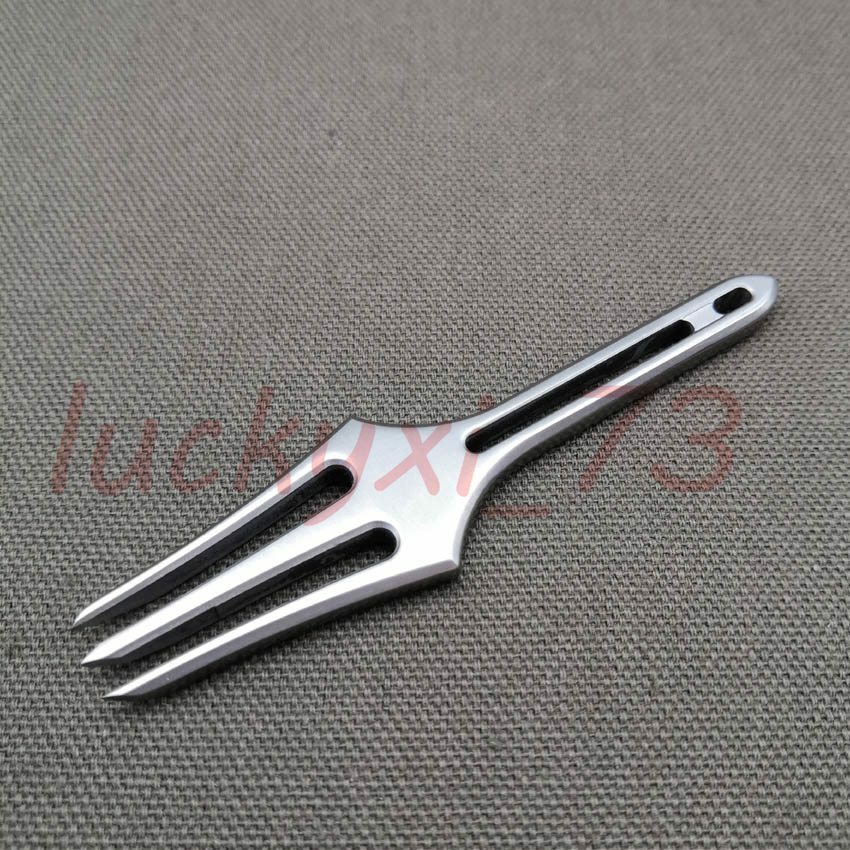 EDC TC4 Titanium Multifunction Crowbar Harpoon Fork Outdoor Camping ...
