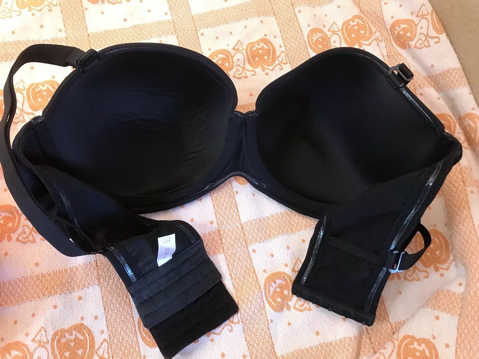 Cacique Sexy Black Bra 44D Smooth Cups Underwire 1186… - Gem