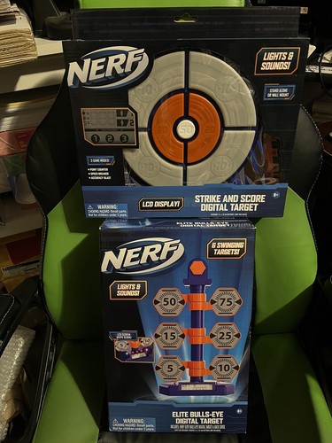 Lot of 2 NERF Targets: Elite Bulls-Eye Digital & Strike and Score ...