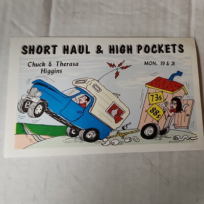 Vintage Comic postcard, CB Radio Short Haul & High Pockets Truck ...
