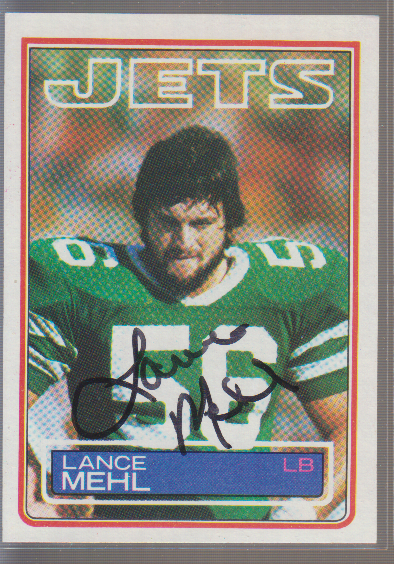 Autographed 1983 Topps Lance Mehl - Jets | eBay