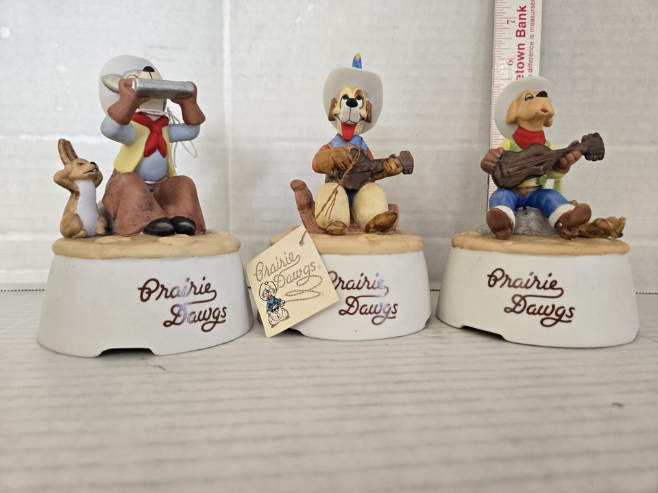 3 Prairie Dawgs Collection Music Box - Hopalong, Nipper, Pecos FREE ...
