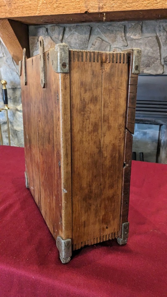 Antique Wood Portable Crank Field Telephone Early 1900s Very Good ...