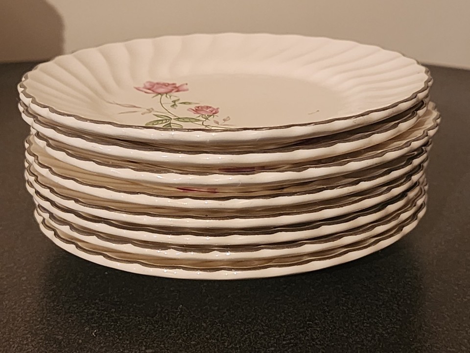 Vintage Scio Dorset Pink Rose 42 Piece China Set | eBay