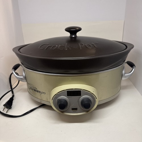 Crock Pot Versaware Pro Slow Cooker Model SCVI600B SC37 Beige 6 QT ...