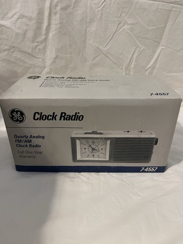 Vintage GE Quartz Analog Clock Radio GE Model 7-4557 (New) | eBay