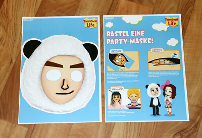 Tomodachi Life Rare Collectible Paper Party Mask Nintendo 3DS | eBay