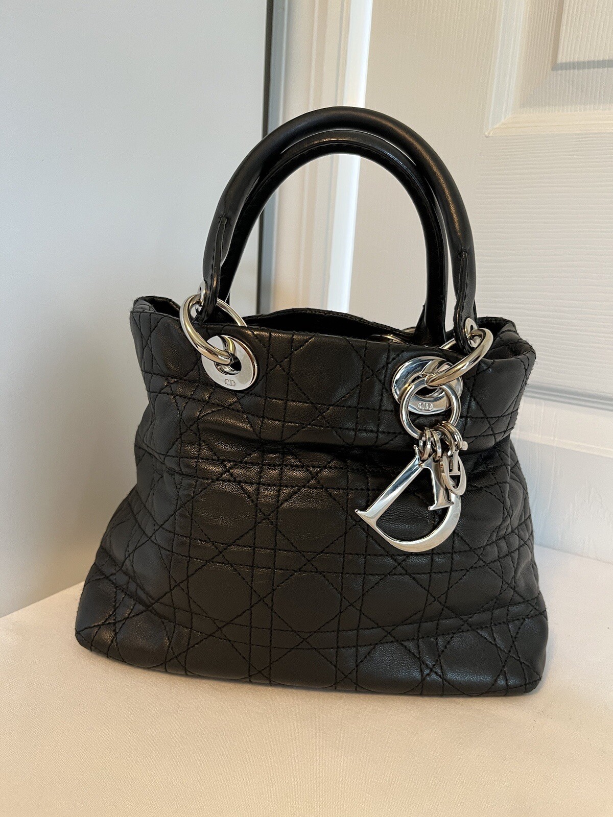 Christian Dior Quilted Cannage Small Soft Lady Dior B… - Gem