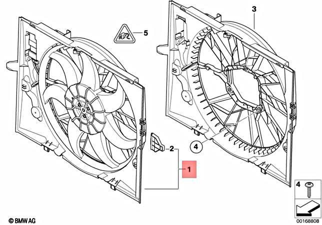 Genuine BMW E60 E60N E61 Radiator Condenser Cooling Fan 400W OEM ...