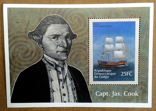 VINTAGE CLASSICS - Congo 2001 - Captain James Cook, Ship - Souvenir ...