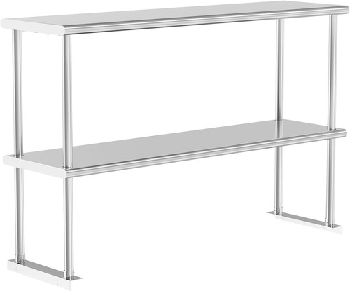 Stainless Steel Double Overshelf 12''x48'' Commercial Double Tier Shelf ...