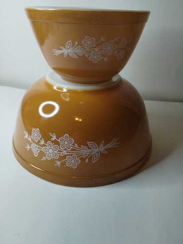 pyrex Butterfly Gold Bowls 401. 403 | eBay
