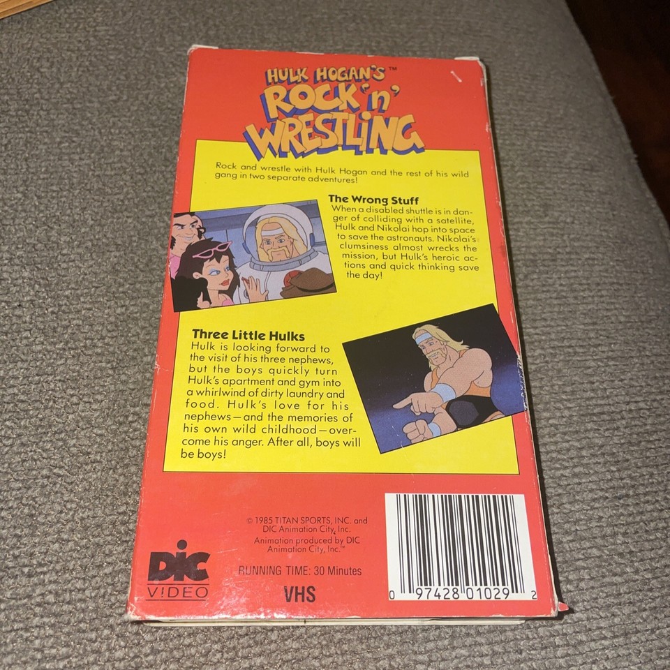 Vintage Hulk Hogans Rock N Wrestling VHS Tape 1985 The Wrong Stuff WWE ...