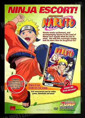 Naruto Vol 2 Viz Media 2006 Trade Print Magazine Ad Poster Anime ADVERT ...