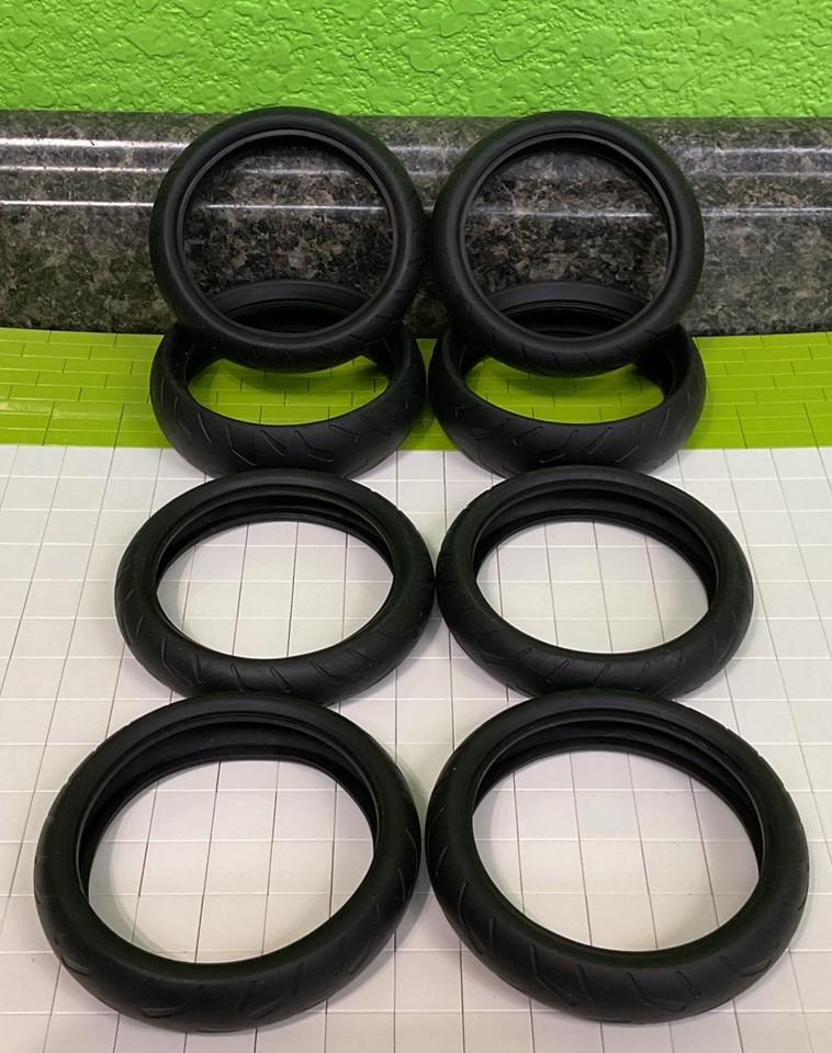 x8 LEGO Technic Motorcycle Tires Large 67140 88516 94.3mm Front Rear ...