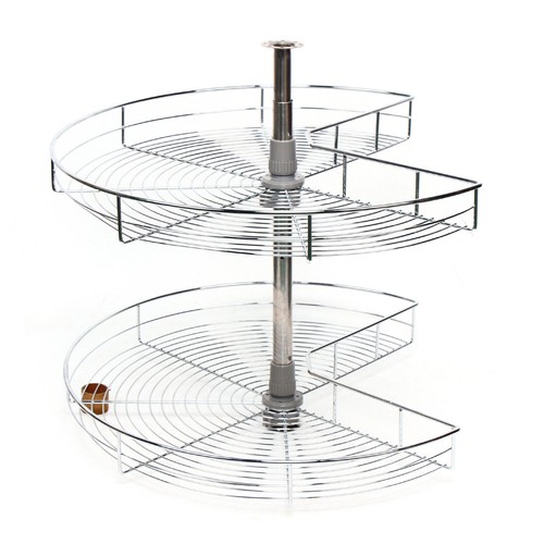 KITCHEN PANTRY CORNER ROTATING CAROUSEL REVOLVING MENTAL BASKET 270 ...