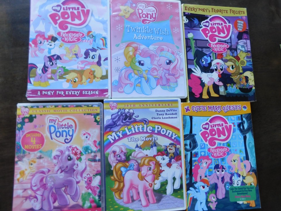 Lot of 6 My Little Pony DVDS Hasbro Twinkle Wish Adventure, classic ...