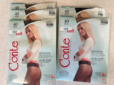 Conte Top Soft 40 den - Wide belt Microfibre Women Pantyhose 5 pair lot | eBay