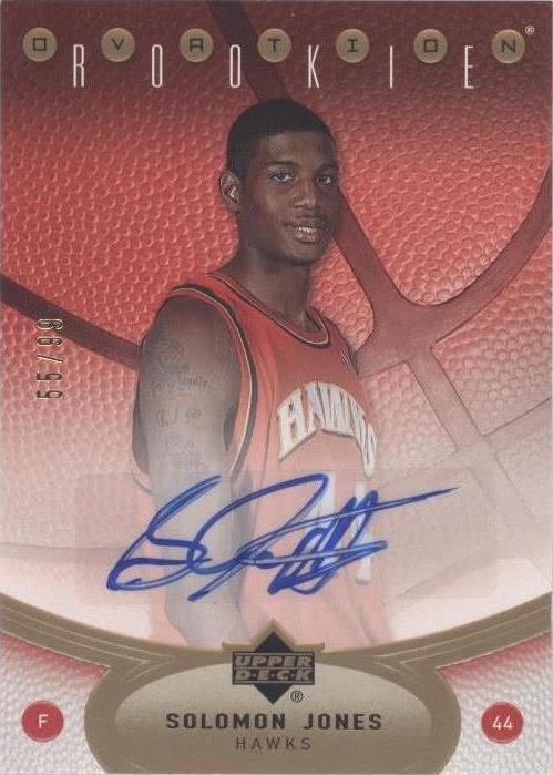2006-07 Upper Deck Ovation - Rookie Solomon Jones #127 Gold /99 (AU, RC ...