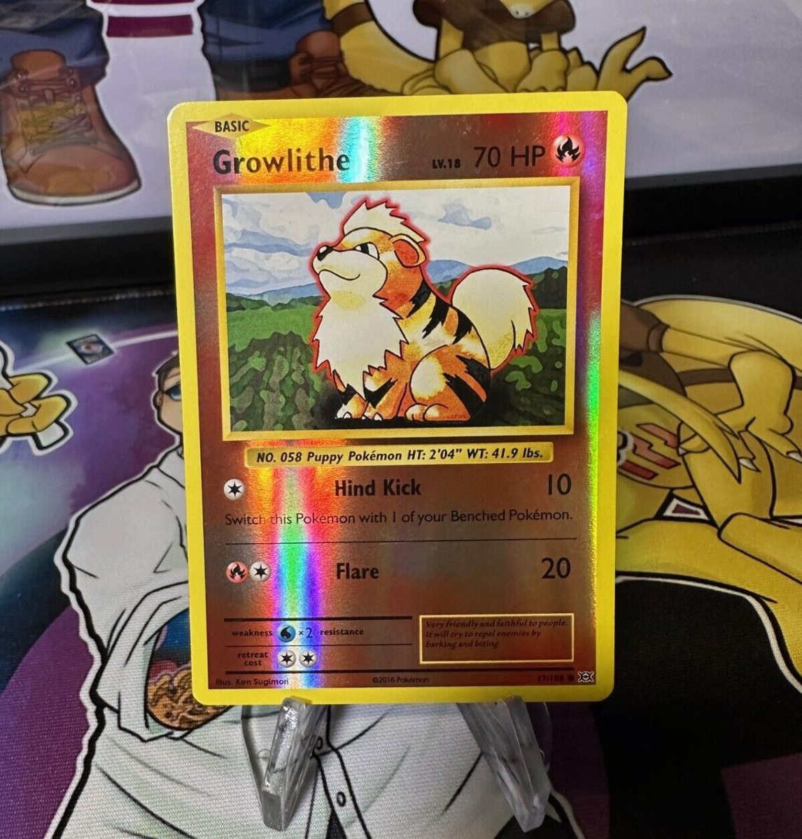 Nivel De Evolucao Growlithe Growlithe 17/108 NM Near Mint XY Evolution