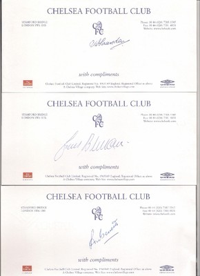 DEREK SAUNDERS SIGNED CHELSEA COMPLIMENT SLIP | eBay UK